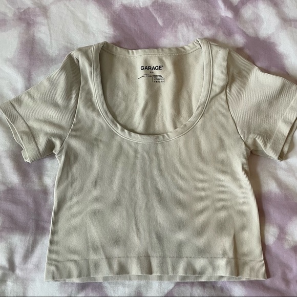 Garage | Tops | Garage Seamless Scoop Neck Ribbed Crop Top | Poshmark